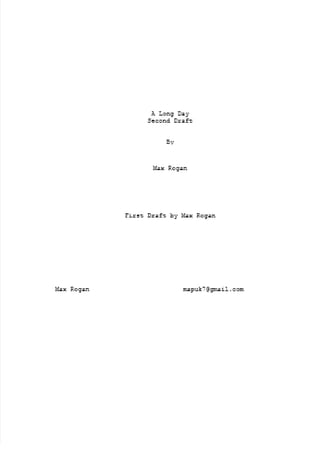 A long day second draft sript by max rogan | PDF