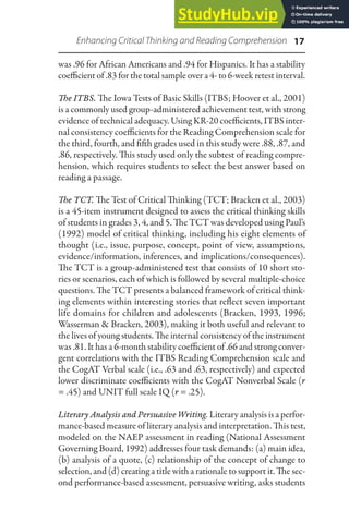 A Longitudinal Study Of Enhancing Critical Thinking And Reading ...