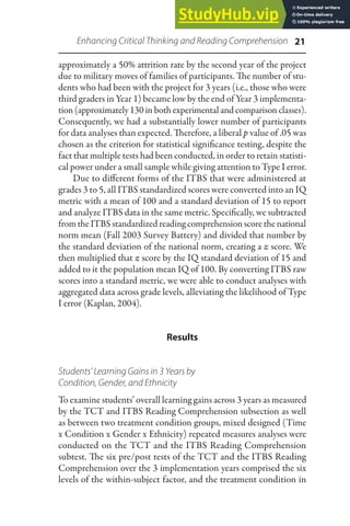 A Longitudinal Study Of Enhancing Critical Thinking And Reading ...