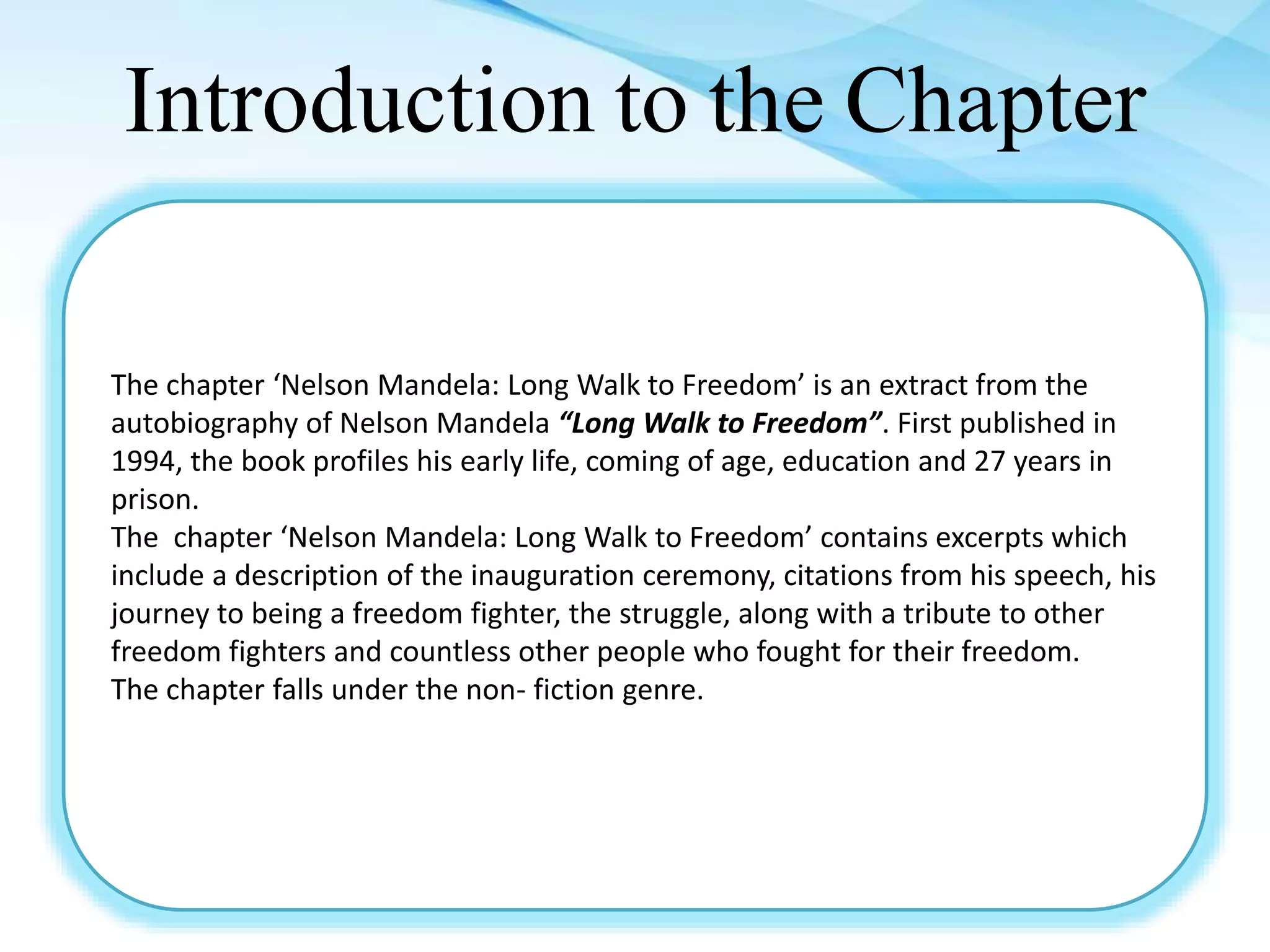 A long walk to freedom p | PPTX