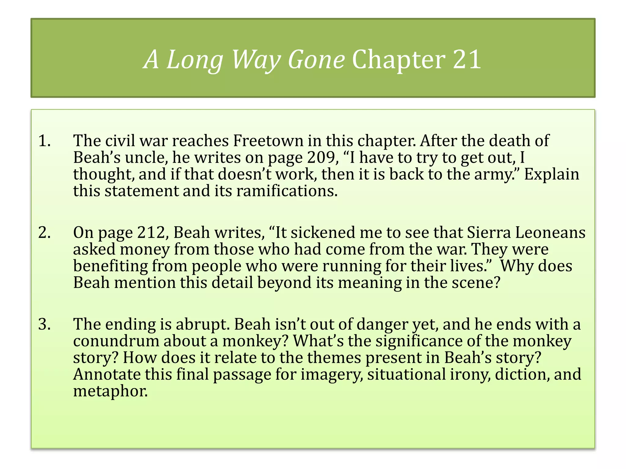 A long way_gone_unit_power_point_slides | PPTX | Poetry | Books and ...