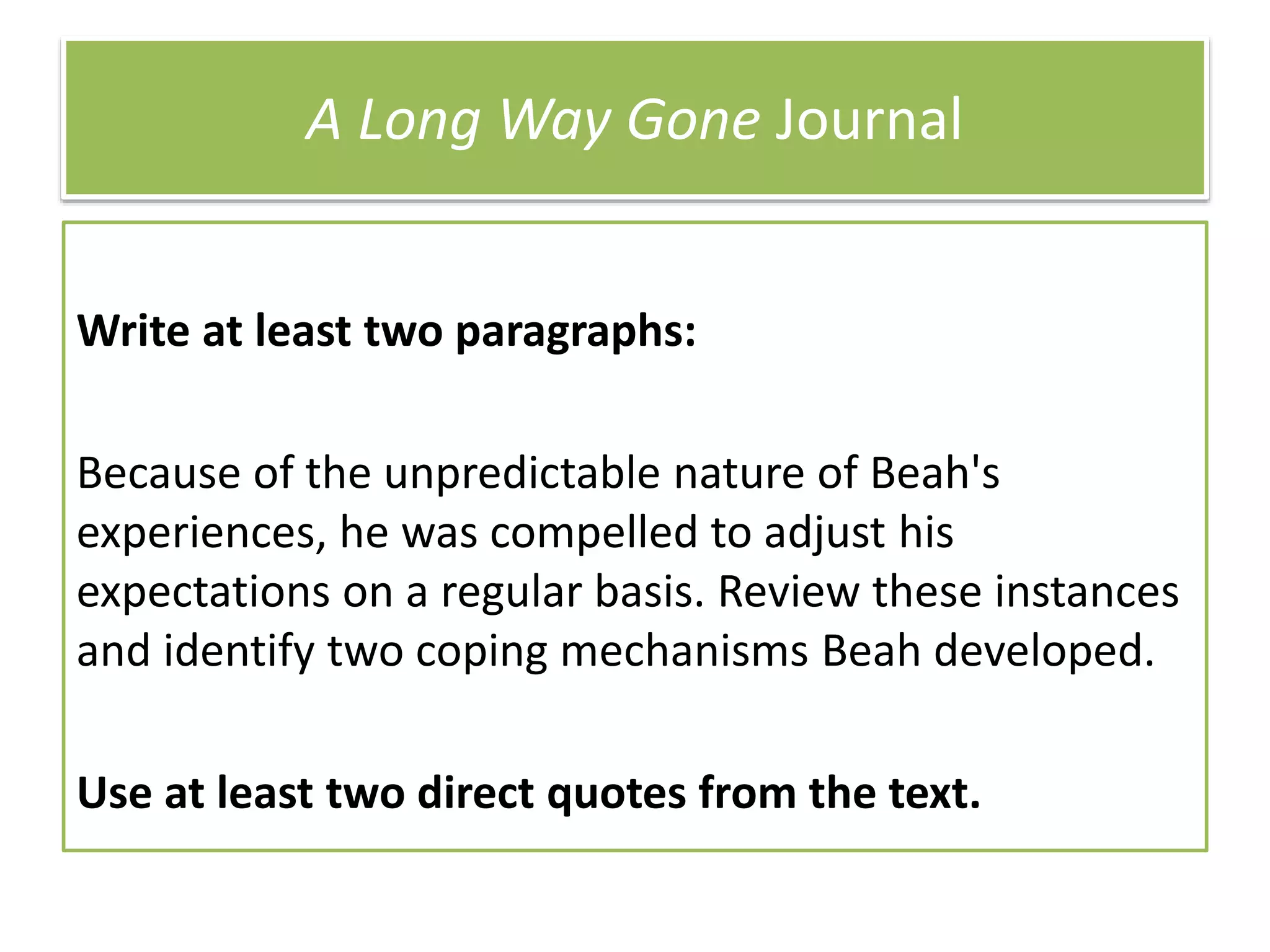 A long way_gone_unit_power_point_slides | PPTX | Poetry | Books and ...