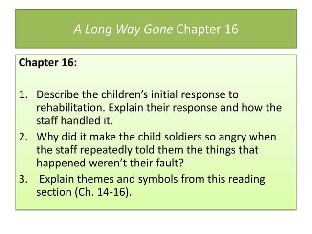 A long way_gone_unit_power_point_slides | PPTX | Poetry | Books and ...