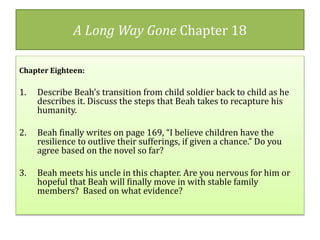 A long way_gone_unit_power_point_slides | PPTX | Poetry | Books and ...