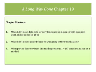 A long way_gone_unit_power_point_slides | PPTX | Poetry | Books and ...