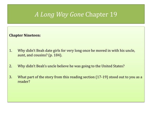 A long way_gone_unit_power_point_slides | PPTX | Poetry | Books and ...