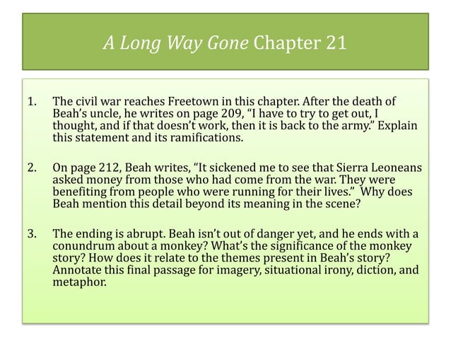 A long way_gone_unit_power_point_slides | PPTX | Poetry | Books and ...