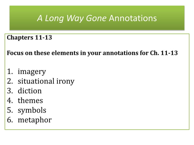 A long way_gone_unit_power_point_slides | PPTX | Poetry | Books and ...