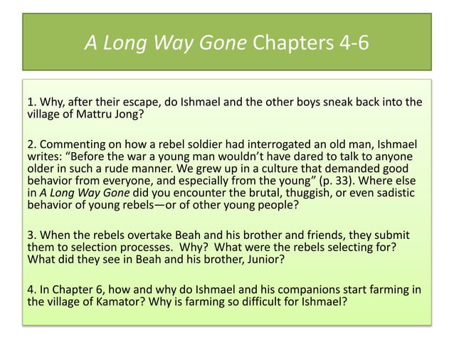 A long way_gone_unit_power_point_slides | PPTX