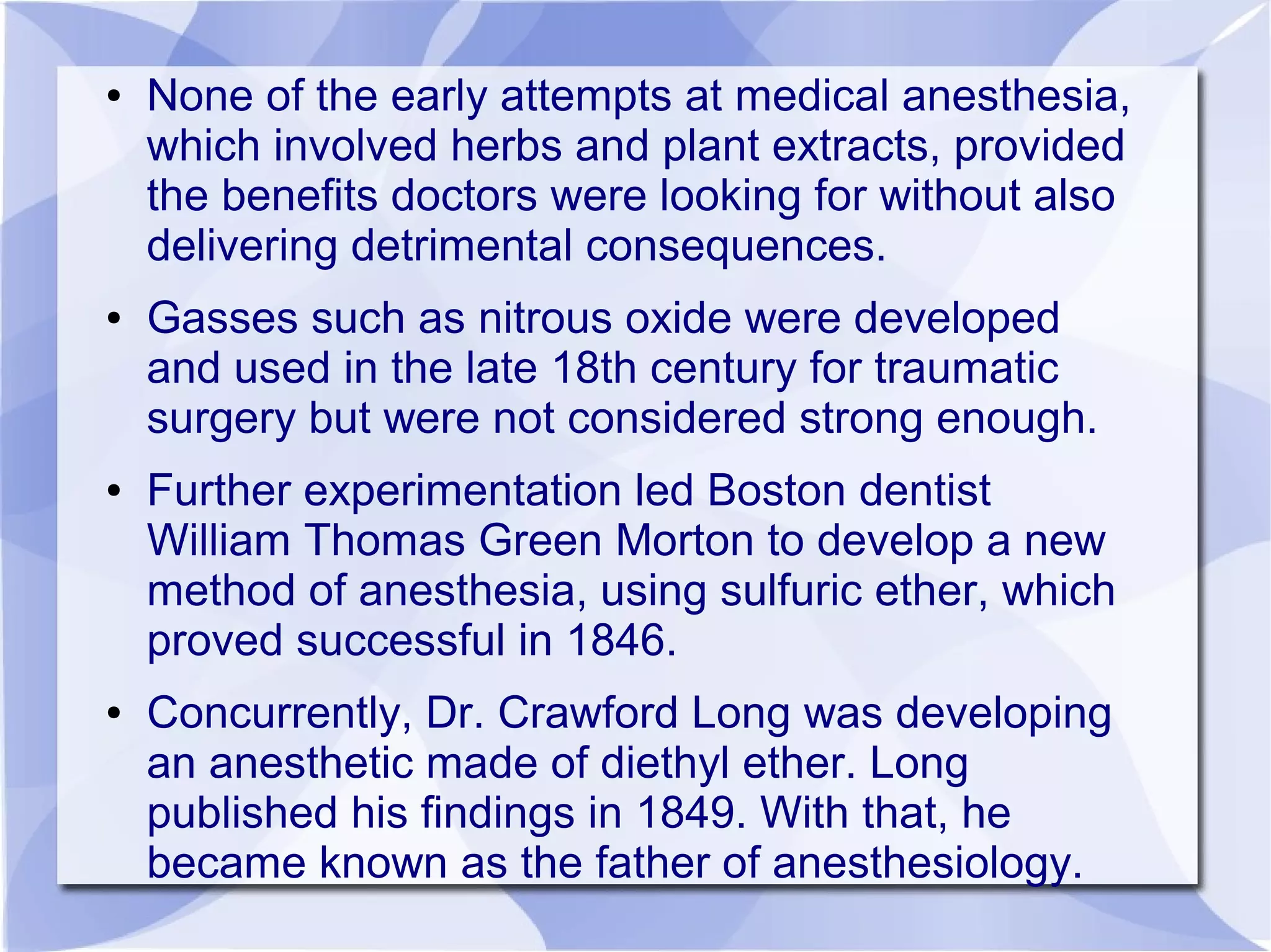 A look at anesthesia | PPT