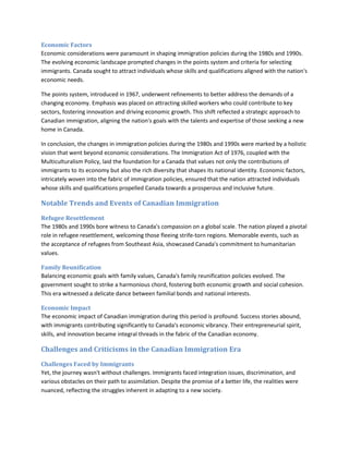 A Look at Canadian Immigration in the 1980s and 1990s.docx
