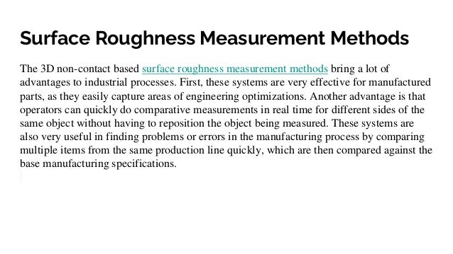 A look at different surface roughness measurement methods with focus on 3D scanning metrology.pptx