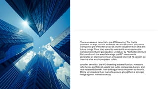 A Look at Pre-IPO Investing - Frank Cardia | PDF