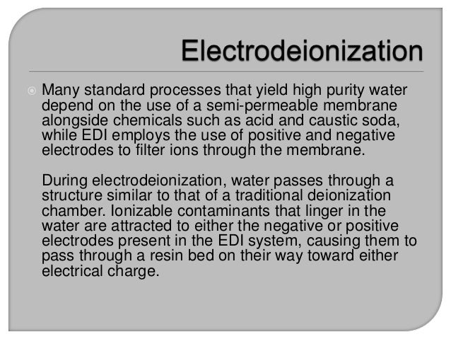 Electrodeionization Process Flow Diagram Electrodeionization