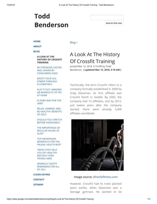 A look at the history of crossfit training | PDF