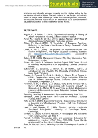 A Look At The Sheffield Live Project Model | PDF | Educational ...