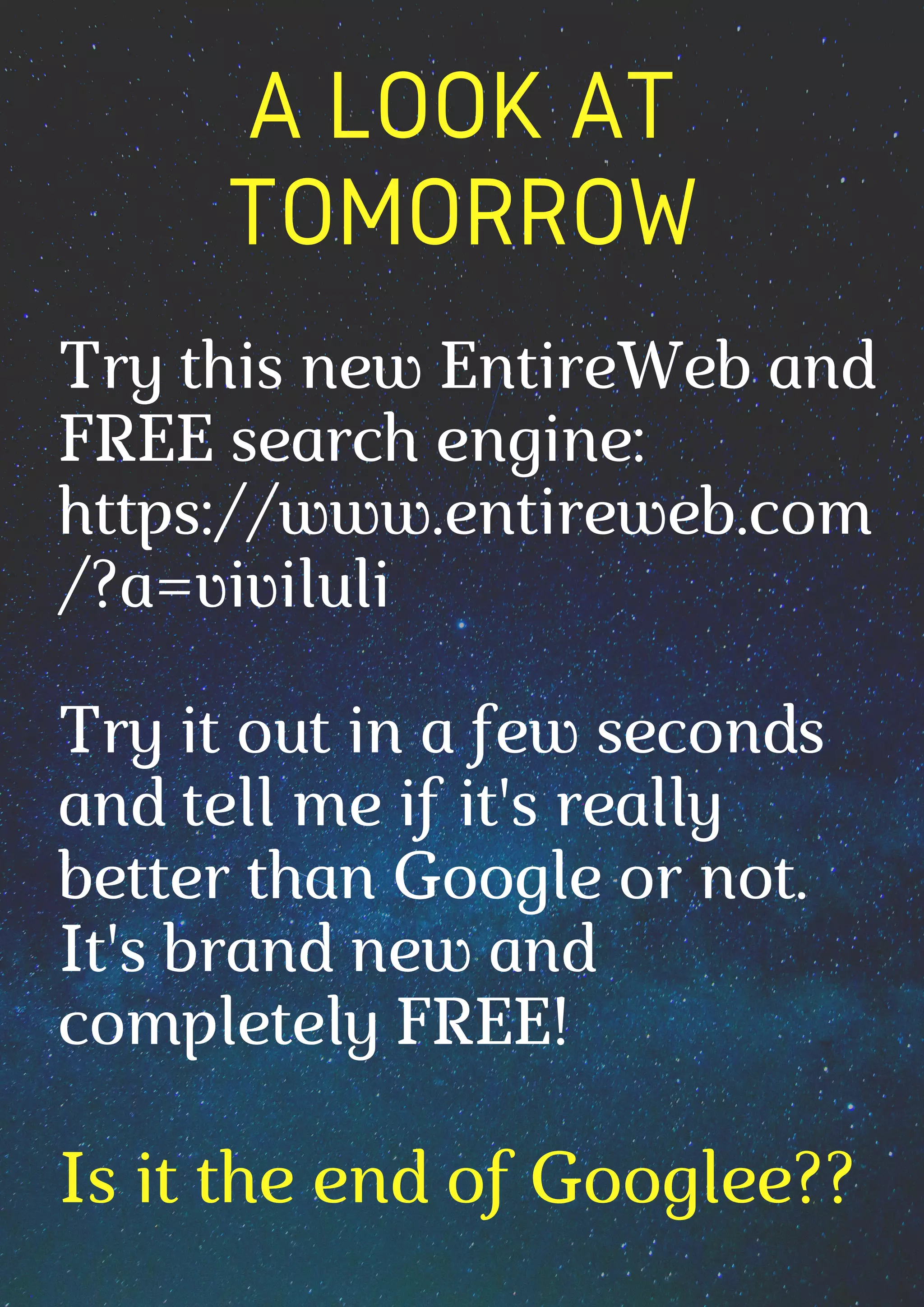 A look at tomorrow / will it be the end of google? | PDF