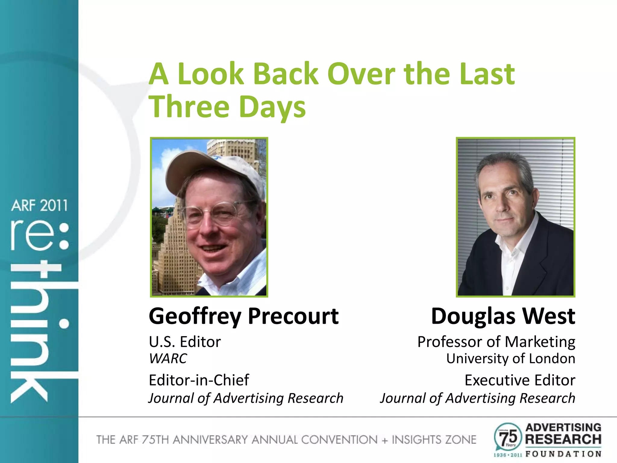 Advertising Research Foundation 2011 Annual Convention Recap | PDF