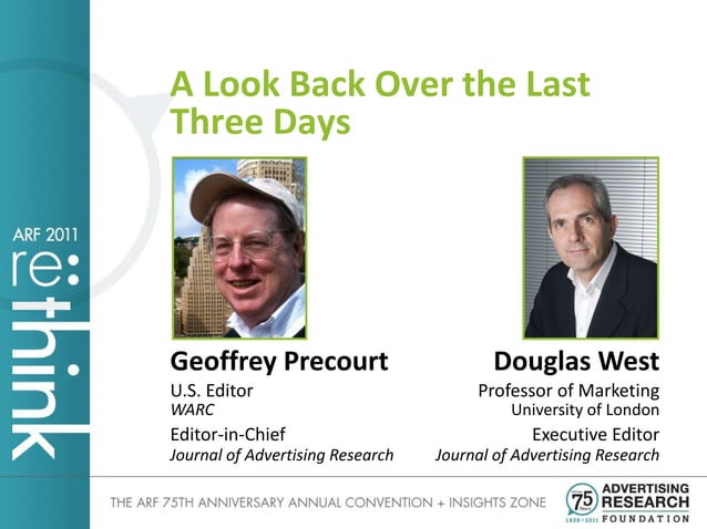 Advertising Research Foundation 2011 Annual Convention Recap | PPT
