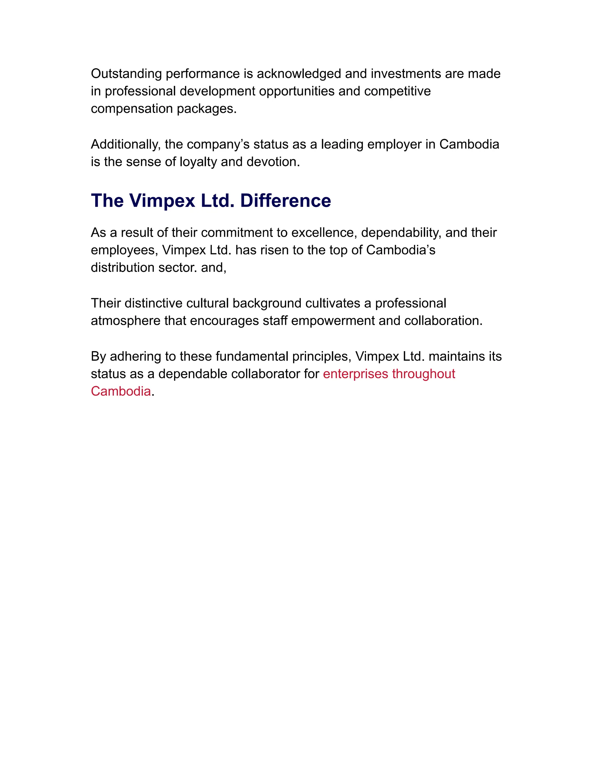 A Look Inside Vimpex Ltd.: Cultivating a Culture of Dependability and ...