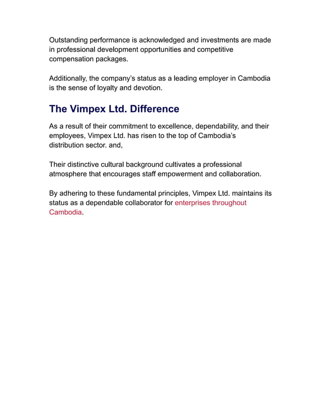 A Look Inside Vimpex Ltd.: Cultivating a Culture of Dependability and ...
