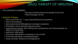pharmacotherapy of alopecia & hirsutism | PPTX