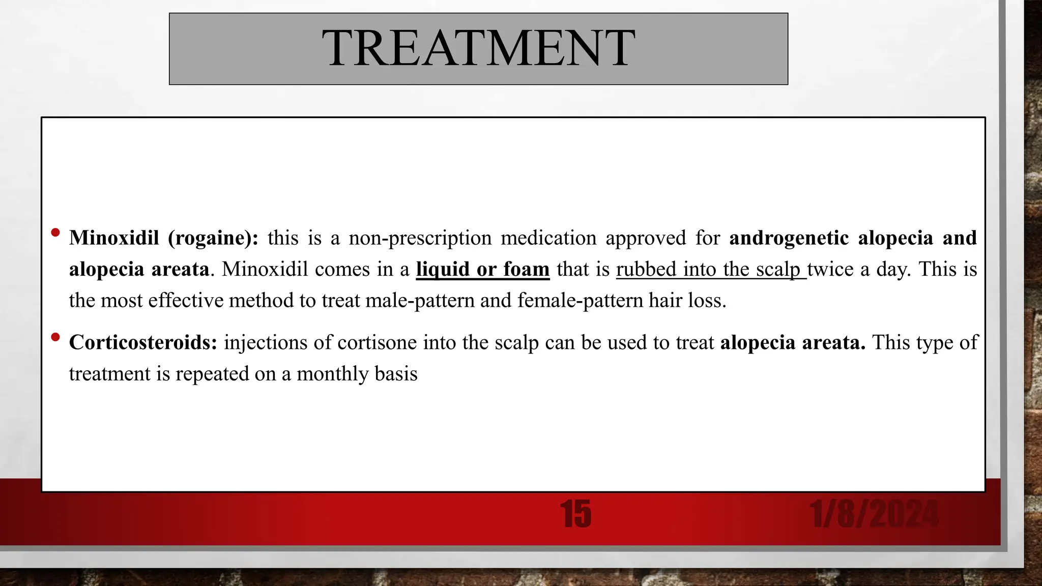 Alopecia.pptx ( Integumentary System...) | PPTX