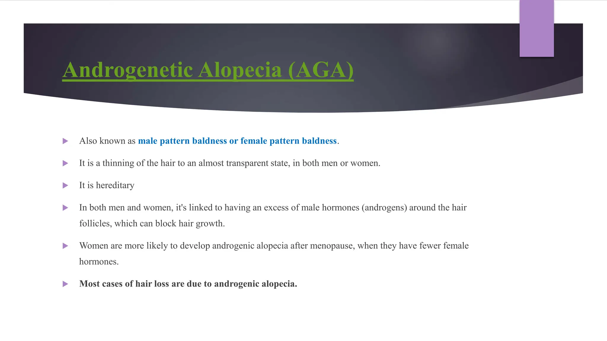 Alopecia of hair disorders with medication.pptx