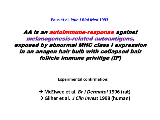 Alopecia Areata: Autoimmune Disease or Hair Follicle Response Pattern ...
