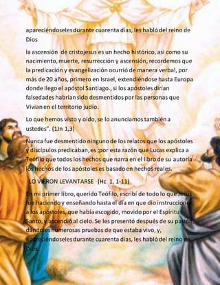 LA ASCENSION DE JESUS A LOS CIELOS | DOCX