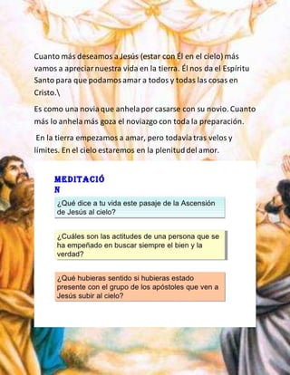 LA ASCENSION DE JESUS A LOS CIELOS | DOCX