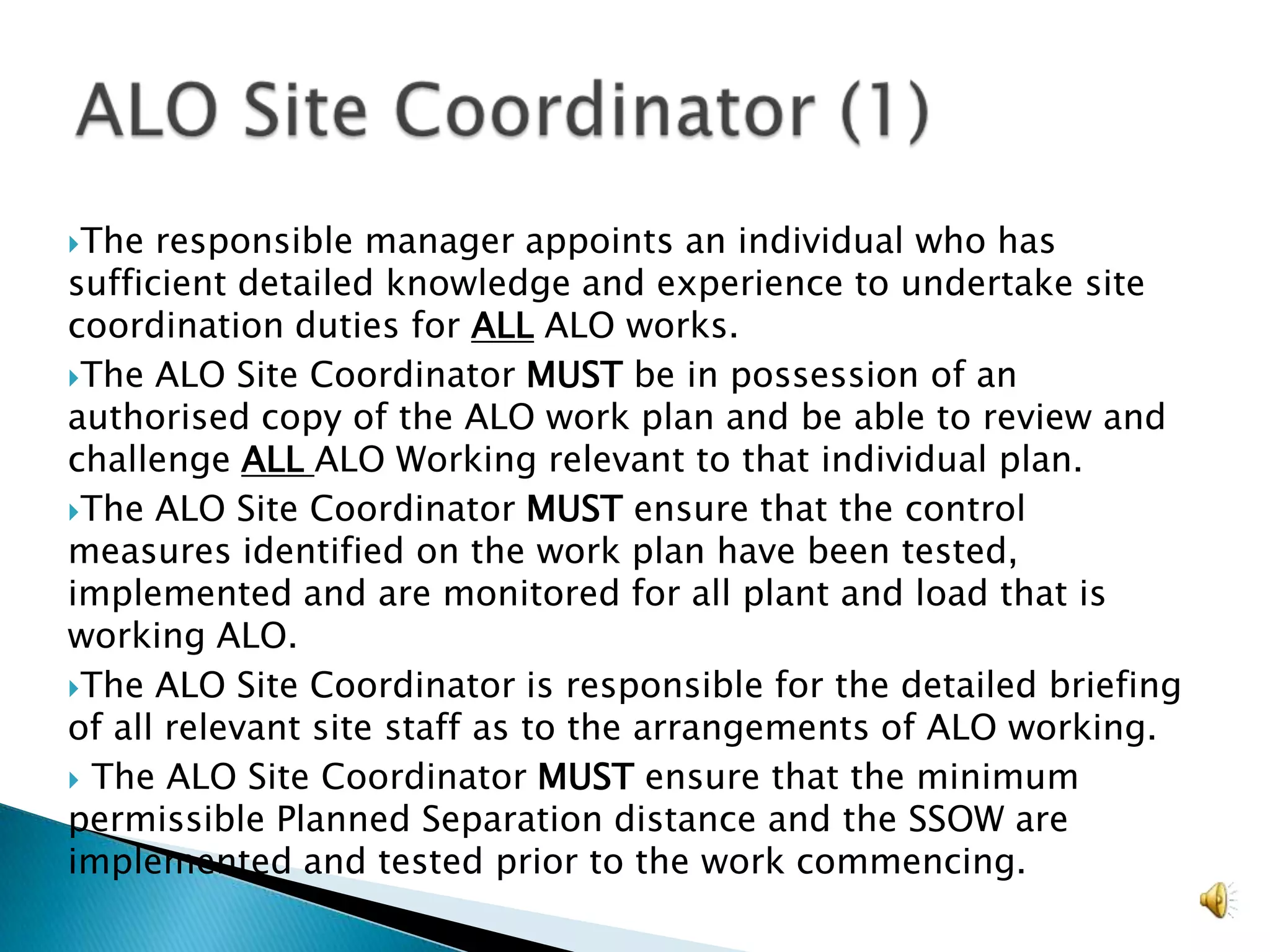 Alo site coordinator | PPTX