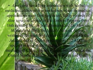 Alovera | PPTX | Holistic Health | Alternative Medicine
