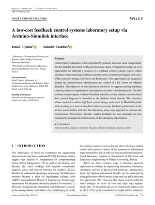 A low cost-feedback_control_systems_laboratory_setup_via_arduino_simulink_interface | PDF