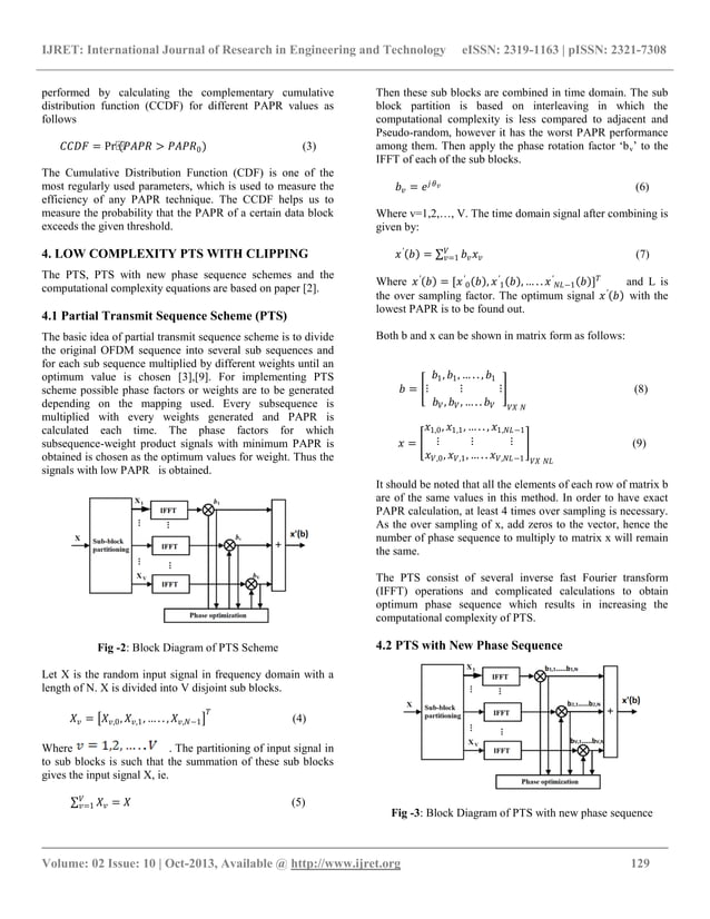 A Low Complexity Partial Transmit Sequence Scheme For Better Papr