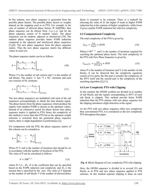 A Low Complexity Partial Transmit Sequence Scheme For Better Papr
