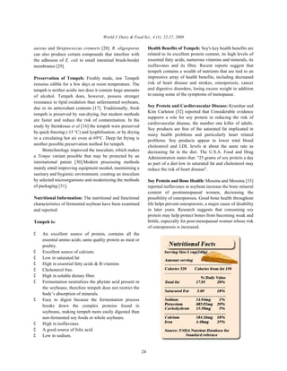 A low cost nutritious food “tempeh” a review | PDF