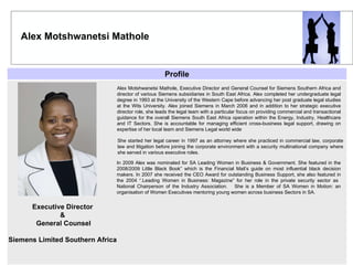 Alow Member Profiles | PPT