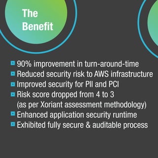 Improved infrastructure and application security with 20% reduced ...