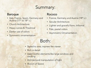 Comparative Analysis of Baroque and Rococco Architecture | PDF