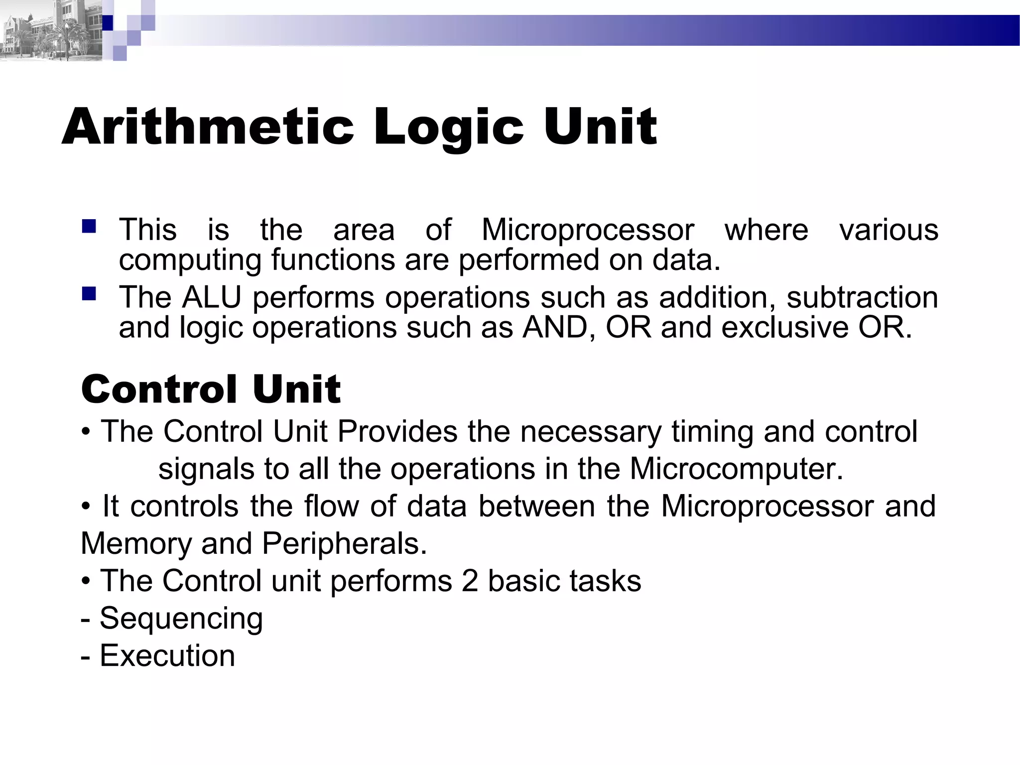 microprocessor architecture | PPT