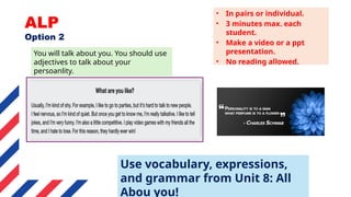 detalles del requerimiento para presentar alp basico 07 | PPT