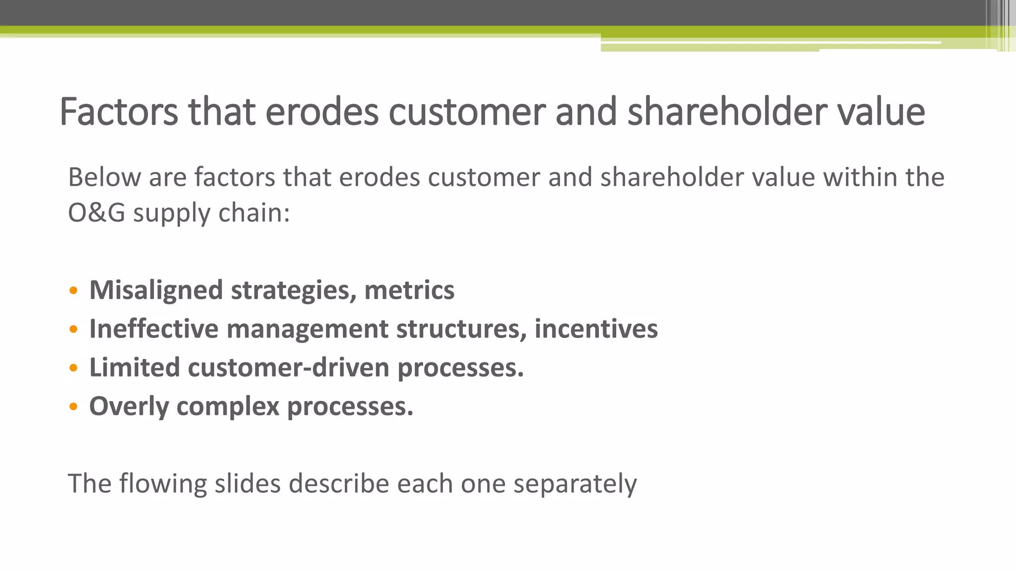 Customer-Focused and Process-Centric Supply Chain in Oil & Gas Industry ...
