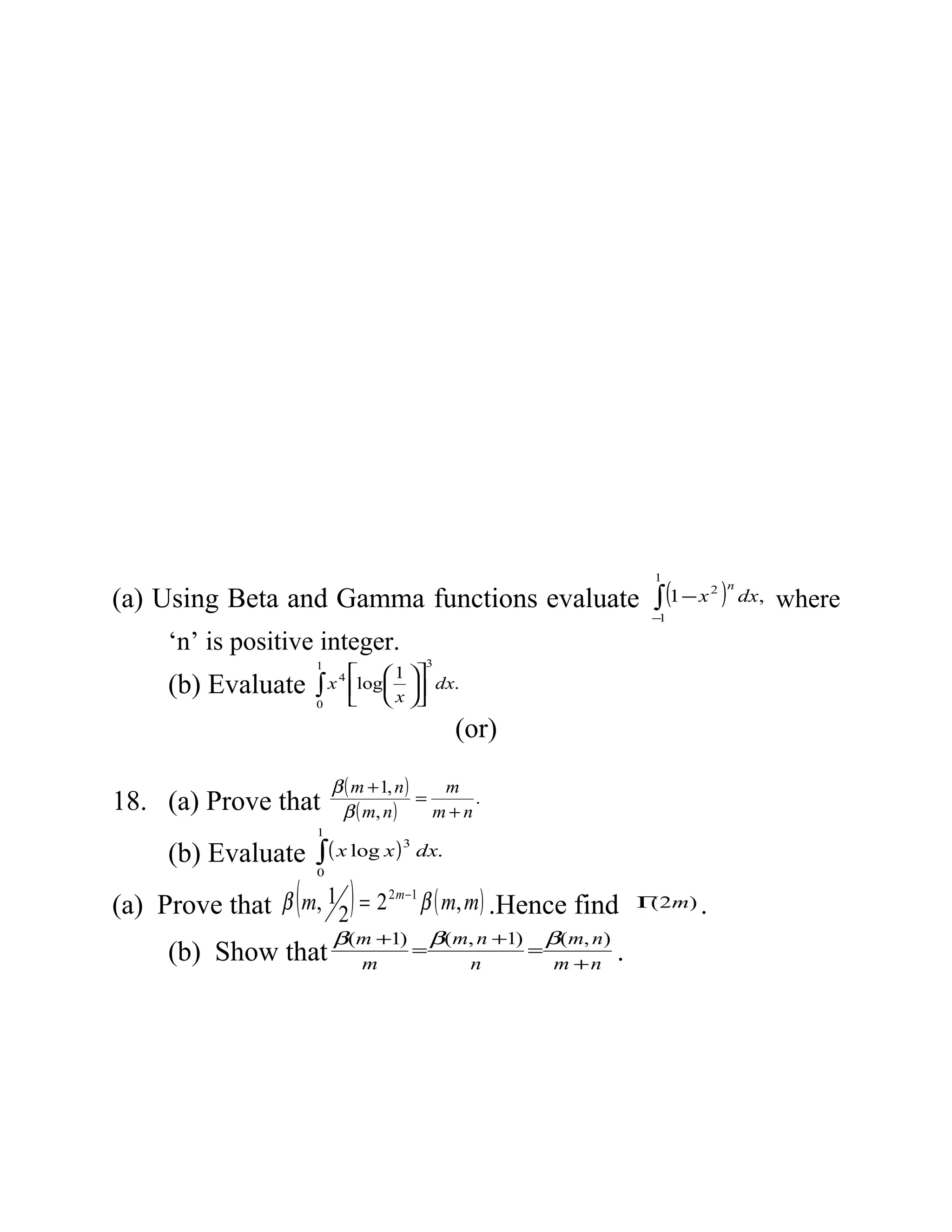 Gamma & Beta functions | DOC
