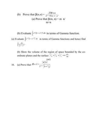 Gamma & Beta functions | DOC