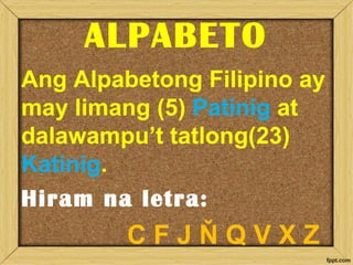 Alpabetong Filipino | PPT