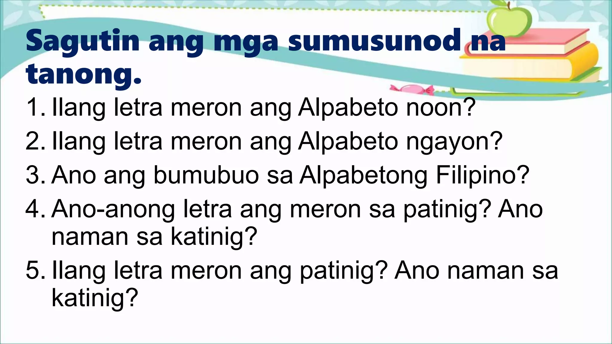 Alpabetong Filipino | PPTX