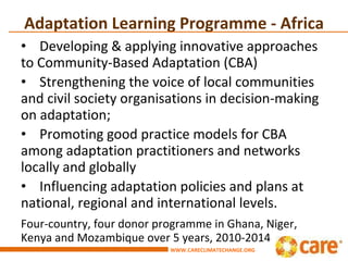 Percy: Community based adaptation for local empowerment and global ...