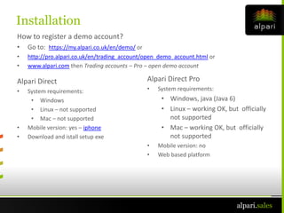 Alpari direct (pro) presentation | PPTX