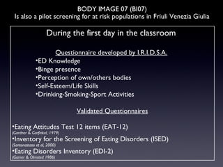 Is it Possible a Real Prevention of Eating Disorders in Italy? | PPT